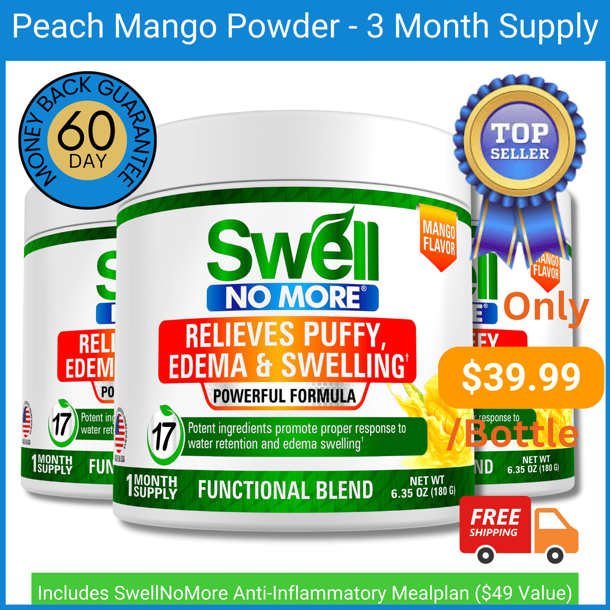 SwellNoMore Powder: Natural Relief for Swelling & Inflammation